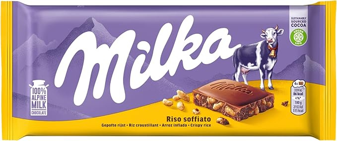 CHOCOLATE MILKA RICE CRISP 100G - Empório Malelu